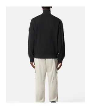 Stone Island Logo Patch Zip-up Track Jacket - Black