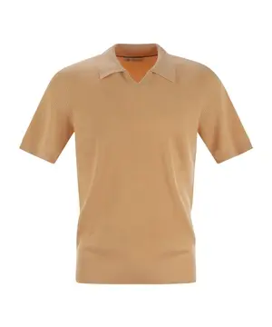 Brunello Cucinelli Fine-knitted Ribbed Polo Shirt