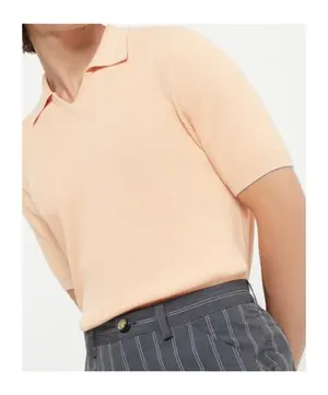 Brunello Cucinelli Fine-knitted Ribbed Polo Shirt