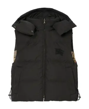 Burberry Vintage Check Hooded Down Gilet - Black