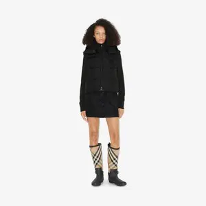 Burberry Vintage Check Hooded Down Gilet - Black