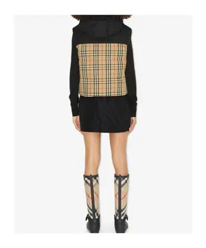 Burberry Vintage Check Hooded Down Gilet - Black