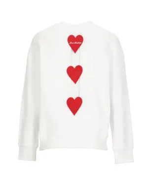 Moschino Heart Detail Crew Neck Sweatshirt