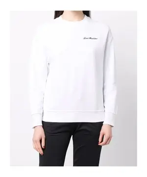 Moschino Heart Detail Crew Neck Sweatshirt
