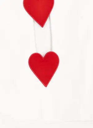 Moschino Heart Detail Crew Neck Sweatshirt