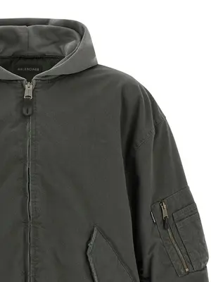 Balenciaga Hooded Standard Bomber Jacket