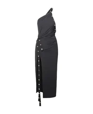 Attico One-shoulder Stud Embellished Dress