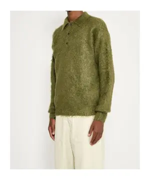 Auralee Brushed Mohair Polo Knit