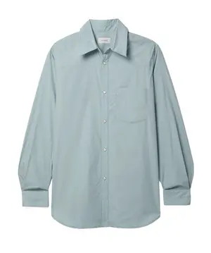 LEMAIRE Long-sleeved Cotton Poplin Shirt With Western Stitching