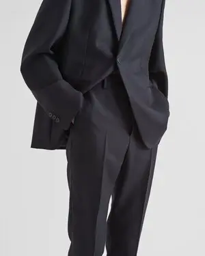 Prada Mid-rise Slim-cut Tailored Trousers - Blue