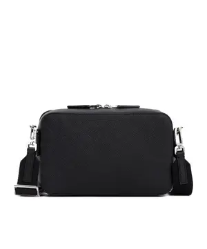Prada Logo Plaque Zipped Shoulder Bag
