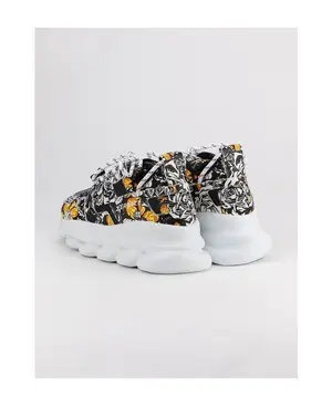 Versace Baroque Chain Reaction Sneakers - White
