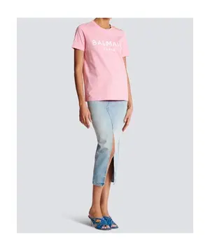 Balmain Logo Print Crewneck T-shirt - Multi-color