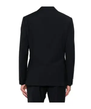 Zegna Long-sleeved Suit Jacket - Black