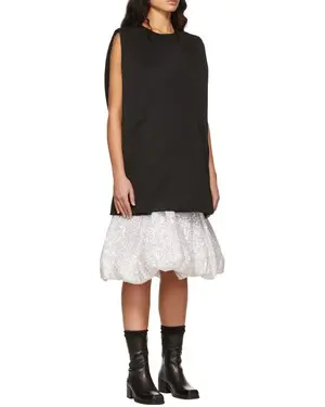 We11Done Sleeveless Wool Dress With Oblique Placket