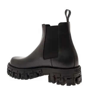 Versace Round Toe Ankle Boots
