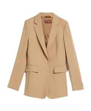 Max Mara Single-breasted Wool Blazer - Camel
