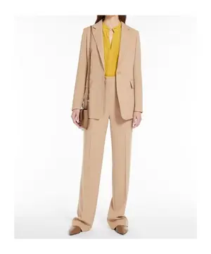 Max Mara Single-breasted Wool Blazer - Camel