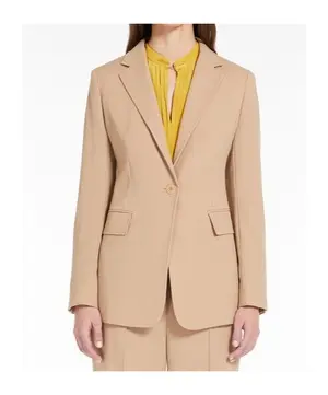 Max Mara Single-breasted Wool Blazer - Camel