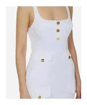 Elisabetta Franchi Mini Dress With Buttoned Flap Pockets