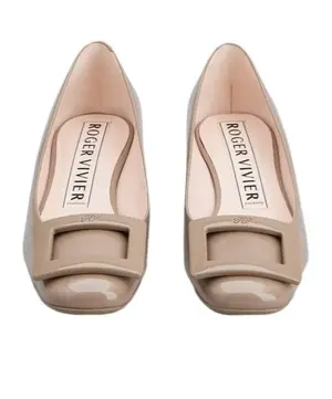 ROGER VIVIER Patent Leather Ballerinas With Painted Buckle