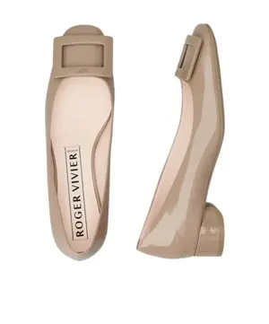 ROGER VIVIER Patent Leather Ballerinas With Painted Buckle