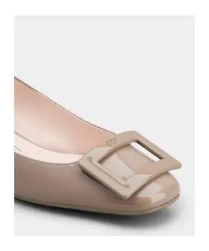 ROGER VIVIER Patent Leather Ballerinas With Painted Buckle