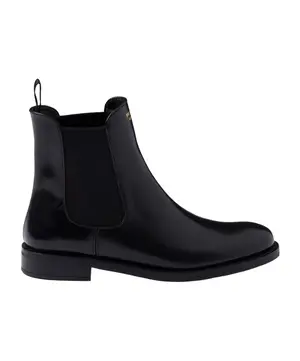 Prada Brushed Leather Chelsea Boots