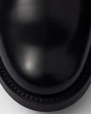 Prada Brushed Leather Chelsea Boots