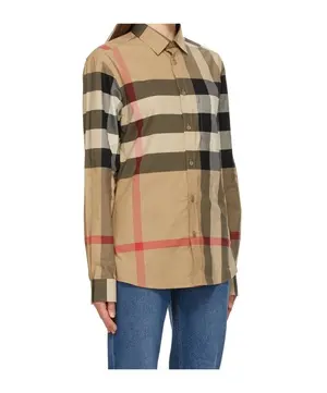 Burberry Checked Button-up Shirt - Beige