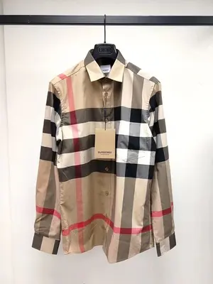 Burberry Checked Button-up Shirt - Beige