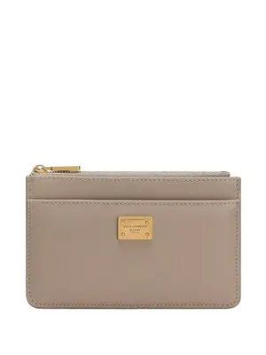 Dolce & Gabbana Leather Cardholder - Beige
