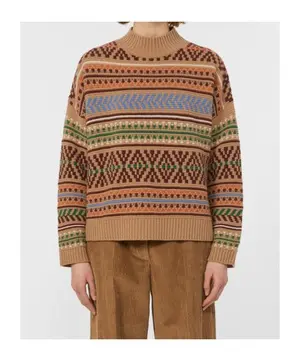 Max Mara Jacquard Crewneck Knitted Jumper