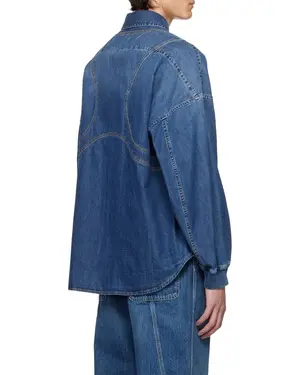 Alexander McQueen Buttoned Denim Shirt - Blue