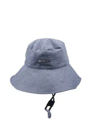 Jacquemus Logo Plaque Brim-tie Bucket Hat - Multicolor