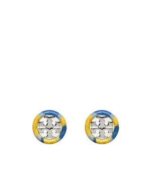 Tory Burch Miller Stud Earrings - Gray