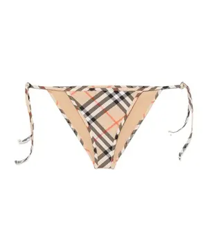 Burberry Burberry Checked Bikini Bottoms Beige