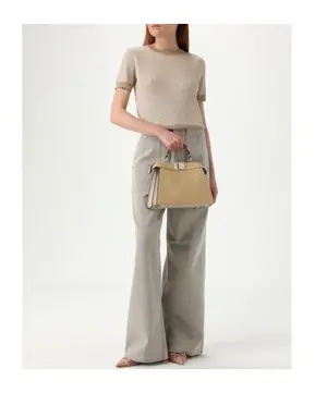 Fendi Logo Detailed Wide-leg Jeans