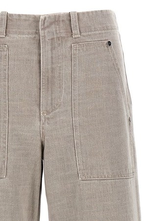 Fendi Logo Detailed Wide-leg Jeans