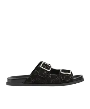 Gucci Gg Embossed Slide Sandals