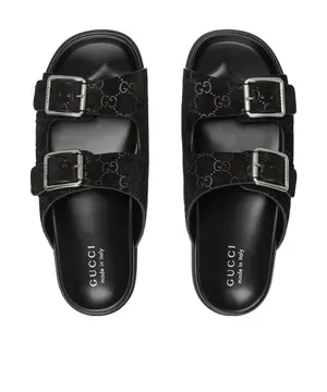 Gucci Gg Embossed Slide Sandals