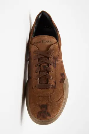 Acne Studios Lace-up Low-top Sneakers With Teddy Bear Print