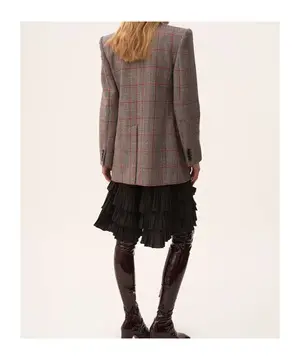 Chloé Double-breasted Plaid Blazer