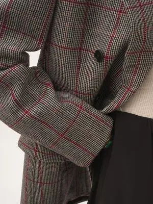 Chloé Double-breasted Plaid Blazer