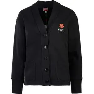 Kenzo Boke Flower Buttoned Cardigan - Black