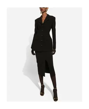 Dolce & Gabbana Single-breasted Long-sleeve Blazer - Black