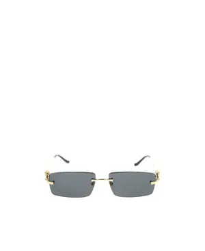 Cartier Rectangular Rimless Sunglasses - Gold