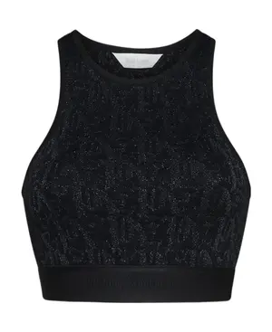 Palm Angels Monogram Jacquard Knitted Bra Top