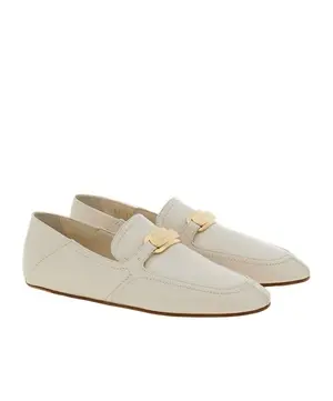 FERRAGAMO Round Toe Slip-on Loafers With Logo Detail