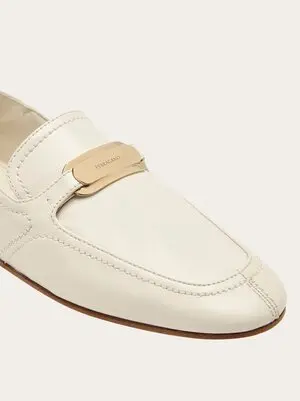 FERRAGAMO Round Toe Slip-on Loafers With Logo Detail